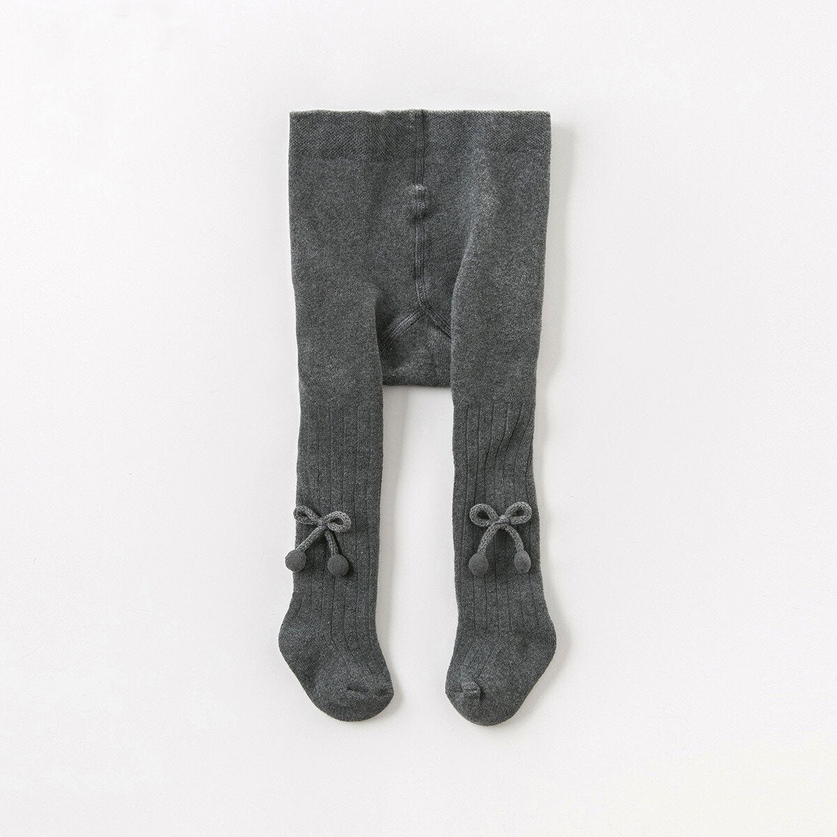 Charcoal Pom Poms Knot Fleece Lined Tights – Dave & Bella Australia